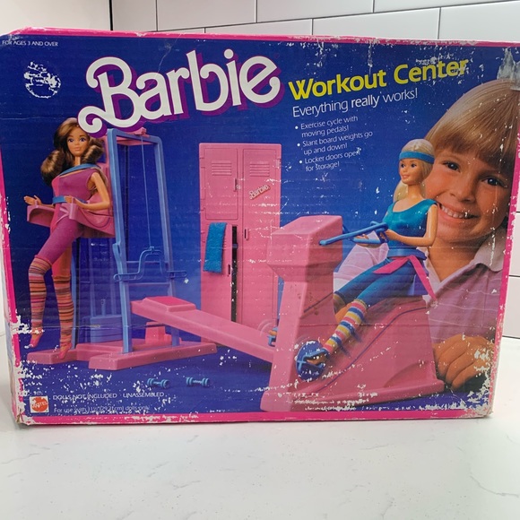 Mattel | Toys | Vintage 983 Barbie Workout Center With All Pieces Like ...